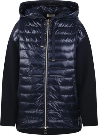 Herno Femme, Vestes, Bleu, Taille: 42 FR Veste Rembourr&eacute;e &agrave; Capuche