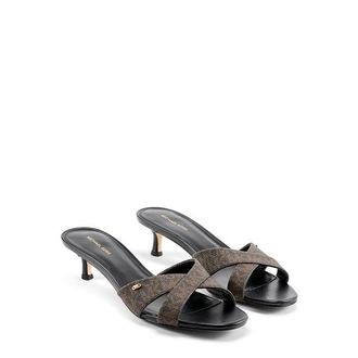 Michael Kors Mules &agrave; talons monogramm&eacute;es