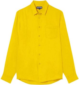 Vilebrequin Leinenhemd Uni - - Shirts - Herren - Gelb - L