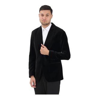 Selected Homme, Vestes, Noir, Taille: M Veste de velours crois&eacute;e