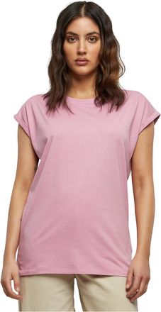 Urban Classics Damen T-Shirt Ladies Extended Shoulder Tee, T-Shirt mit überschnittenen Schultern, aus Baumwolle, erhältlich in vielen Farben, Coolpink, XS