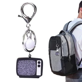 Generico Porte-cl&eacute;s TV r&eacute;tro - Pendentif de sac &agrave; main r&eacute;tro avec son et lumi&egrave;re - Charm pour sac - Pour passionn&eacute;s, collectionneurs, &eacute;tudiants, adolescents, a
