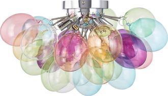 Lucande Deckenlampe Diborah (Design, Modern) aus Glas (6 flammig G9) - Deckenleuchte Lampe Wohnzimmerleuchte