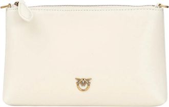 Pinko Stilvolle Lederjacke mit Stofffutter - - Bags - Damen - Wei&szlig; - ONE SIZE