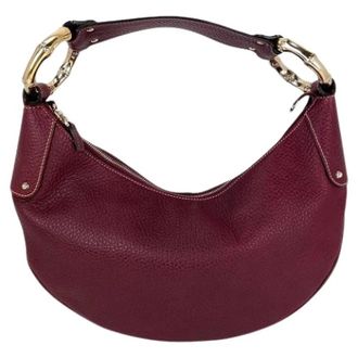 Gucci Pre-owned Half Moon Bamboo Ring Hobo Bag - - Pre-owned - Damen - Rot - ONE SIZE