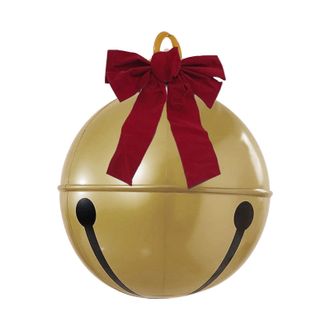 Generico Aufblasbare Weihnachtsglocke, aufblasbar, mit Schleife f&uuml;r Weihnachten, Dekoration f&uuml;r Partys im Innen- und Au&szlig;enbereich, Schlafzimmer, Weg, Hof