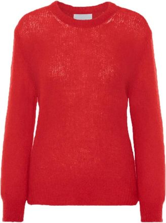 Americandreams Americandreams, Femme, Pulls, Rouge, Taille: 40 FR Ulla O Neck Knit Pullover