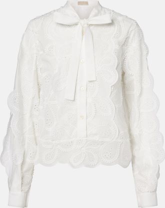 Elie Saab Bestickte Schluppenbluse