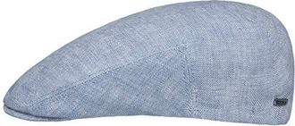 Stetson Casquette Just Linen Femme/Homme - Made in The EU DEte en Lin Gavroche avec Visiere, Doublure Ete Printemps-ete - 60 cm Bleu Clair