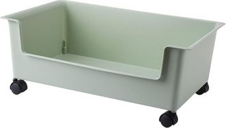 Cabilock Mobiles Bücherregal mit Rädern Aufbewahrungswagen für Zuhause Großer Stauraum Vielseitiger Organizer für Bücher Büro und Schlafzimmer Leicht zu Bewege