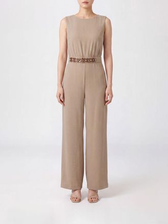 Parosh &Auml;rmelloser Cr&ecirc;pe-Jumpsuit P. A.R. O.S. H. mit Juweleng&uuml;rtel
