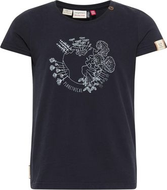 Ragwear M&auml;dchen T-Shirt VIOLKA Organic Kurzarm Shirt Heart Flower Print Herzchen aus 100% Bio Baumwolle (DE/NL/SE/PL, Numerisch, 152, Regular, Navy)