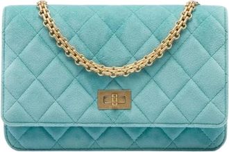 Chanel Portefeuille sur cha&icirc;ne Pre-owned - Femme - Pre-owned - Bleu - Taille: ONE Size