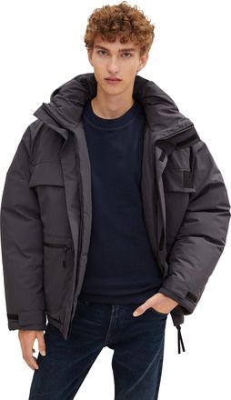 Tom Tailor Herren Oversize Winterjacke 1033359, 29476 - Coal Grey, L