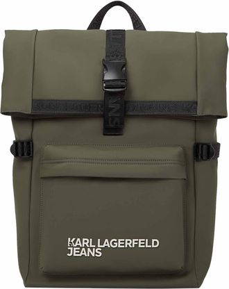 Karl Lagerfeld Karl Lagerfeld Jeans, Herren, Beschichteter PuRucksack, Grün, One size