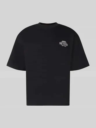 Review Regular Fit T-Shirt aus reiner Baumwolle mit r&uuml;ckseitigem Print