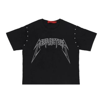 Acupuncture Studded Metal T-Shirt - - Tops - Herren - Schwarzk - XS