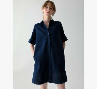 Kate Spade New York Trapunto Mini-Hemdkleid Aus Denim