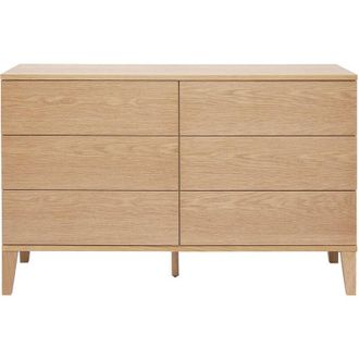 Miliboo Kommode mit 6 Schubladen aus hellem Holz B120 cm FREDDY