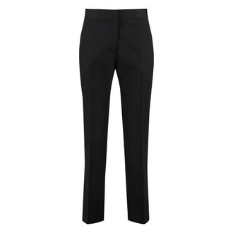 Jil Sander Leichte- ma&szlig;geschneiderte Hose aus Wollgabardine - - Trousers - Damen - Schwarzk - S