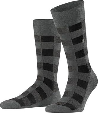 Burlington Buffalo Check M So laine fantaisie 1 paire, Chaussettes Homme, Gris Dark Grey 3070, 40-46