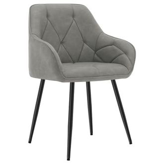 Woltu Chaise de Salle &agrave; Manger, Chaise de Cuisine Rembourr&eacute;e avec Dossier, Accoudoirs, Pieds en M&eacute;tal, pour Salon, Bureau, Coiffeuse, en Simili Cuir Vintage