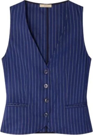 Sessun Femme, Vestes, Bleu, Taille: 42 FR Blouses & Chemises