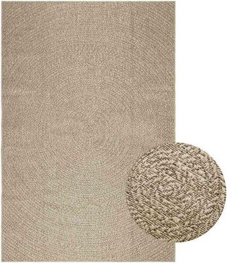 vidaXL vidaXL Teppich ZIZUR Beige 160x230 cm Jute-Optik Indoor und Outdoor