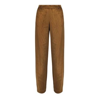 Niù Niu, Femme, Pantalons, Brun, Taille: 38 FR Pantalon Straight Velvet Pantalons