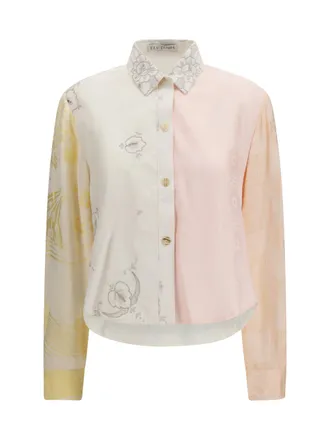 E.L.V. Denim Womens Shirt Emilie Embroidered Multicolour Cotton