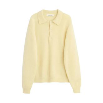 Sunflower Polo en Mohair - Homme - Pulls - Jaune - Taille: S