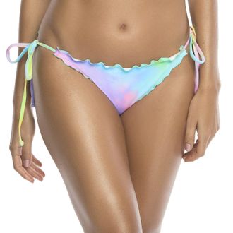 Relleciga Damen Bademode Bikini Unterteil mit Schn&uuml;rchen Brasilianischer Schnitt Bottom Ruffle Splash S