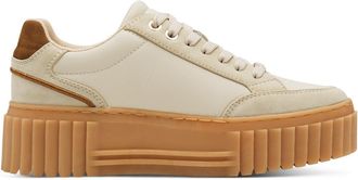 s.Oliver Damen Plateau Sneaker Platform Vegan, Beige (Beige Comb), 37 EU