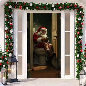 Generic Weihnachten Tür Abdeckung Dekoration Weihnachtsmann Weihnachtsbaum Hintergrund Tür Hängen Weihnachten Deko Weihnachtsdeko Tür Aussen Weihnachtsdeko Ba
