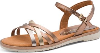 Marco Tozzi Damen Sandalen flach mit Schlie&szlig;e Elegant, Mehrfarbig (Bronce Comb), 39 EU