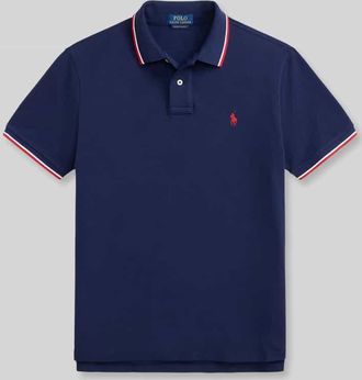 Polo Ralph Lauren Regular Fit Poloshirt aus reiner Baumwolle mit Kontraststreifen