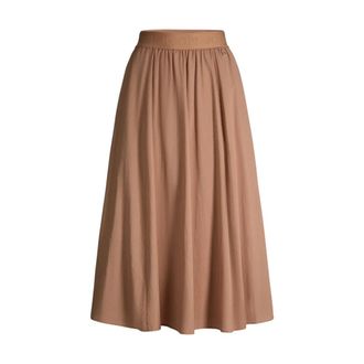 Joop Baumwollrock mit elastischem Logo-Bund - - Skirts - Damen - Braun - L