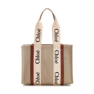 Chlo&eacute; Woody Tote Bag - - Bags - Damen - Beige - ONE SIZE