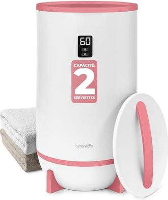SereneLife Chauffe-Serviettes de Luxe - Seau Chauffant pour Salle de Bain | Arr&ecirc;t Automatique | Support pour Disque Parfum&eacute; | Convient &agrave; 2 Grandes Serviettes