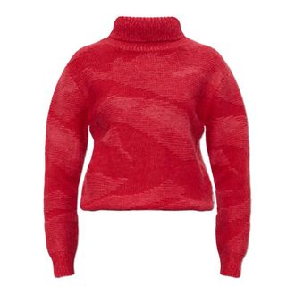 Add Wool Turtleneck - - Knitwear - Damen - Rot - M