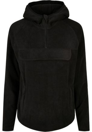 Urban Classics Damen Ladies Polar Fleece Pull Over Hoody Kapuzenpullover, Black, L