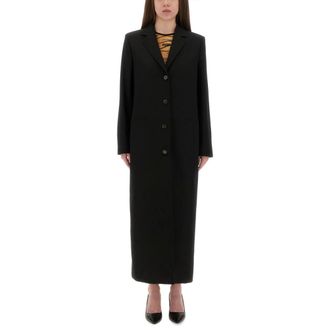 Moschino Femme, Manteaux, Noir, Taille: 38 FR Manteau long crois&eacute;