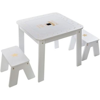 Atmosphera Table bureau avec tabourets enfant Douceur