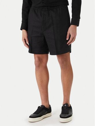 Calvin Klein Stoffshorts LV04LF620G Schwarz Straight Fit