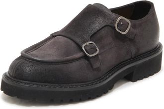 Doucal's Homme, Chaussures, Gris, Taille: 45 EU Commander Double-Buckle Loafer