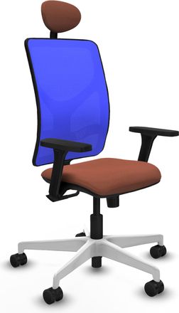 Piqueras y Crespo B&uuml;rostuhl mit Lendenwirbelst&uuml;tze, mit 3D-Armlehnen und festem Kopfteil, ausgestattet mit 3 Positionen und Schneideschaum, mit Rollen von 65 mm, Nylon,