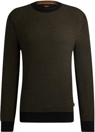 BOSS Hommes Amercury Pull Regular en Coton mélangé Bicolore