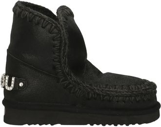 Mou Stiefel - Eskimo 18 Rhinestones Boot - Gr. 37 (EU) - in Schwarz - für Damen