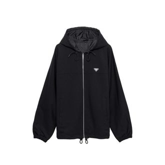 Prada Technical Fleece Hoodie Jacket