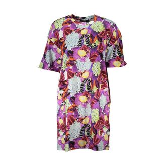 Cavalli Kurzes Gemustertes Kleid mit Logo - - Dresses - Damen - Mehrfarbig - XS